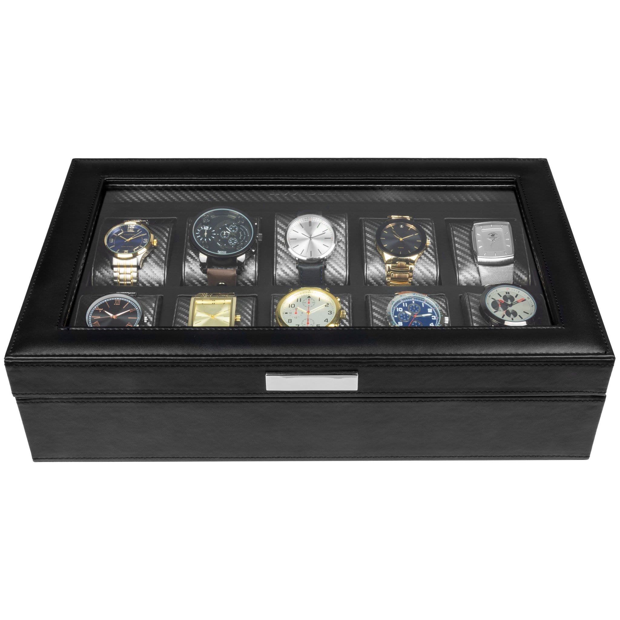 Mariner - Watch Display Box with Carbon Fiber Patterned Interior - 10 ...